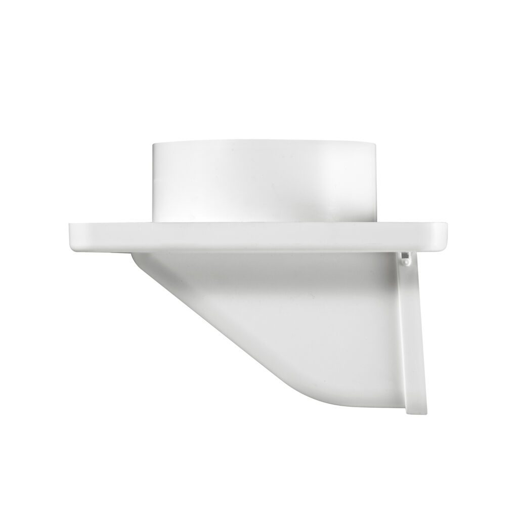 Dryer Vent - 4 inch Plastic Soffit Exhaust Vent - Damper #143W