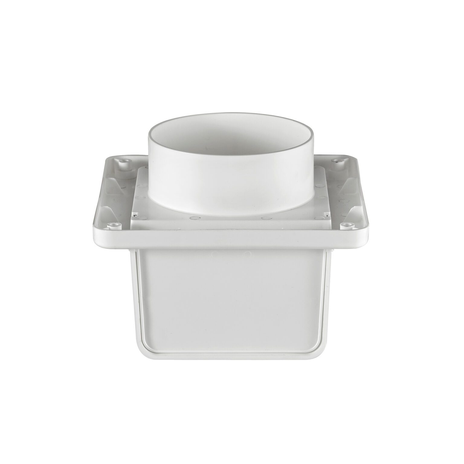 Dryer Vent - 4 inch Plastic Soffit Exhaust Vent - Damper #143W