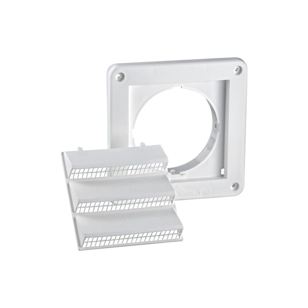 Intake Vent - 4 inch White Plastic Fresh Air Vent #604W