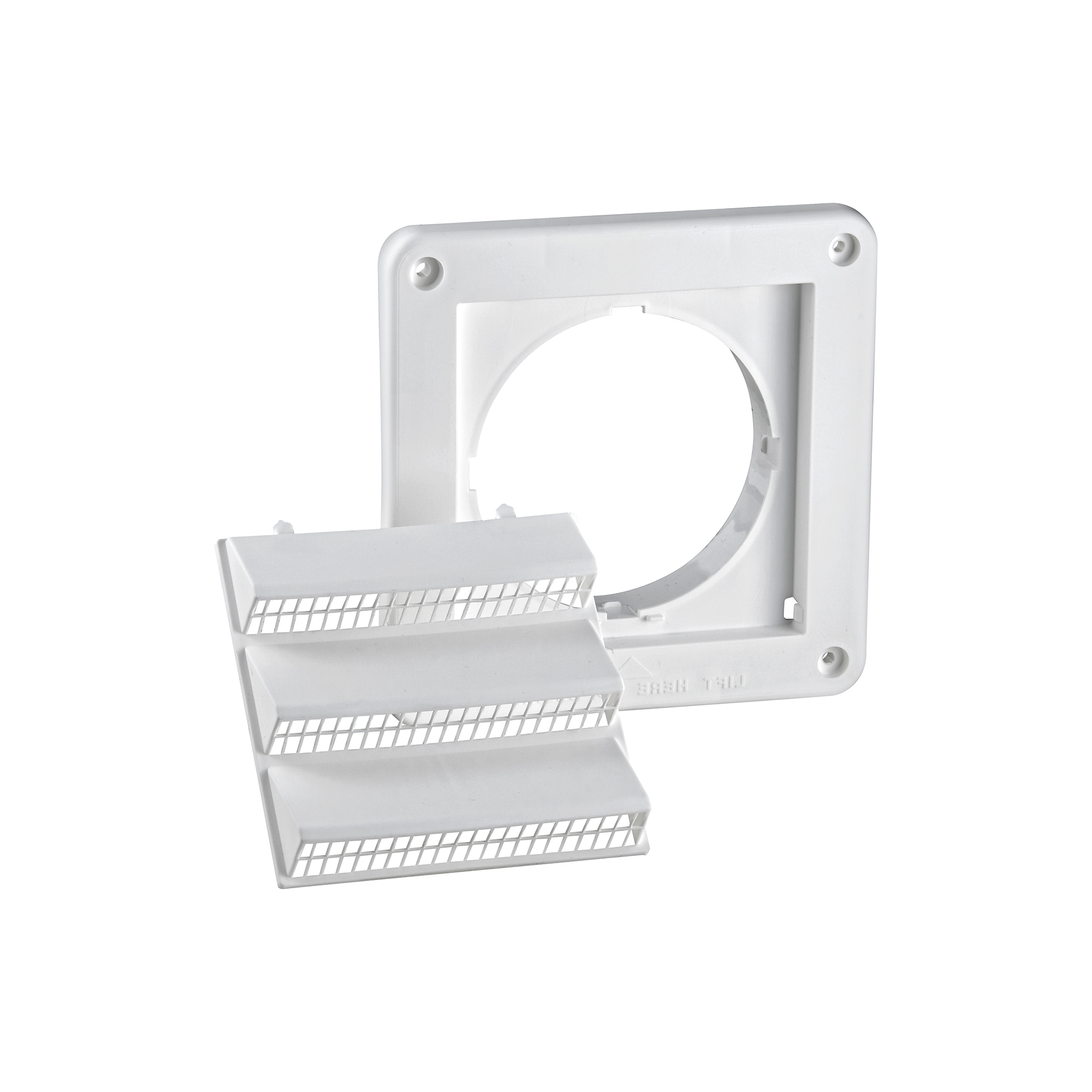 Intake Vent - 4 inch White Plastic Fresh Air Intake Vent #289W