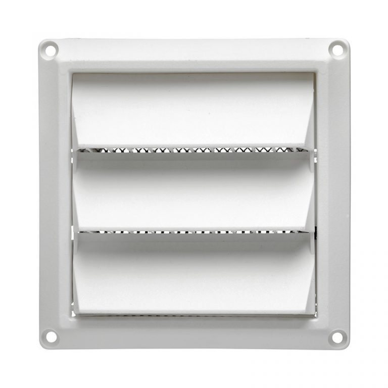 3" White Plastic Air Intake Louver Vent - Item #603W