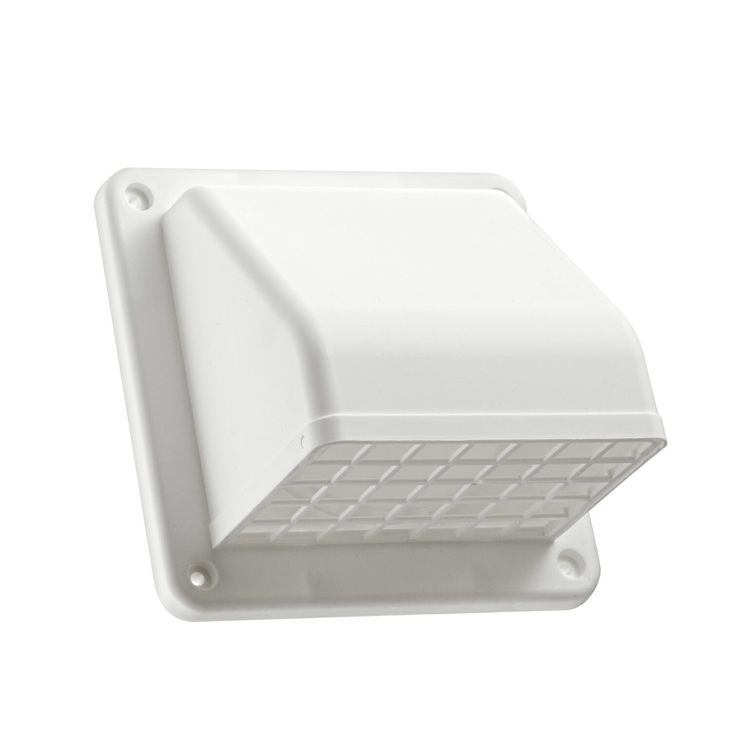 4 inch White Plastic Exhaust Wall Hood Vent (Unassembled) - Item #224WKD