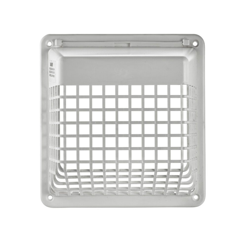 White Plastic Universal Hinged Vent Guard - Item #1491WG