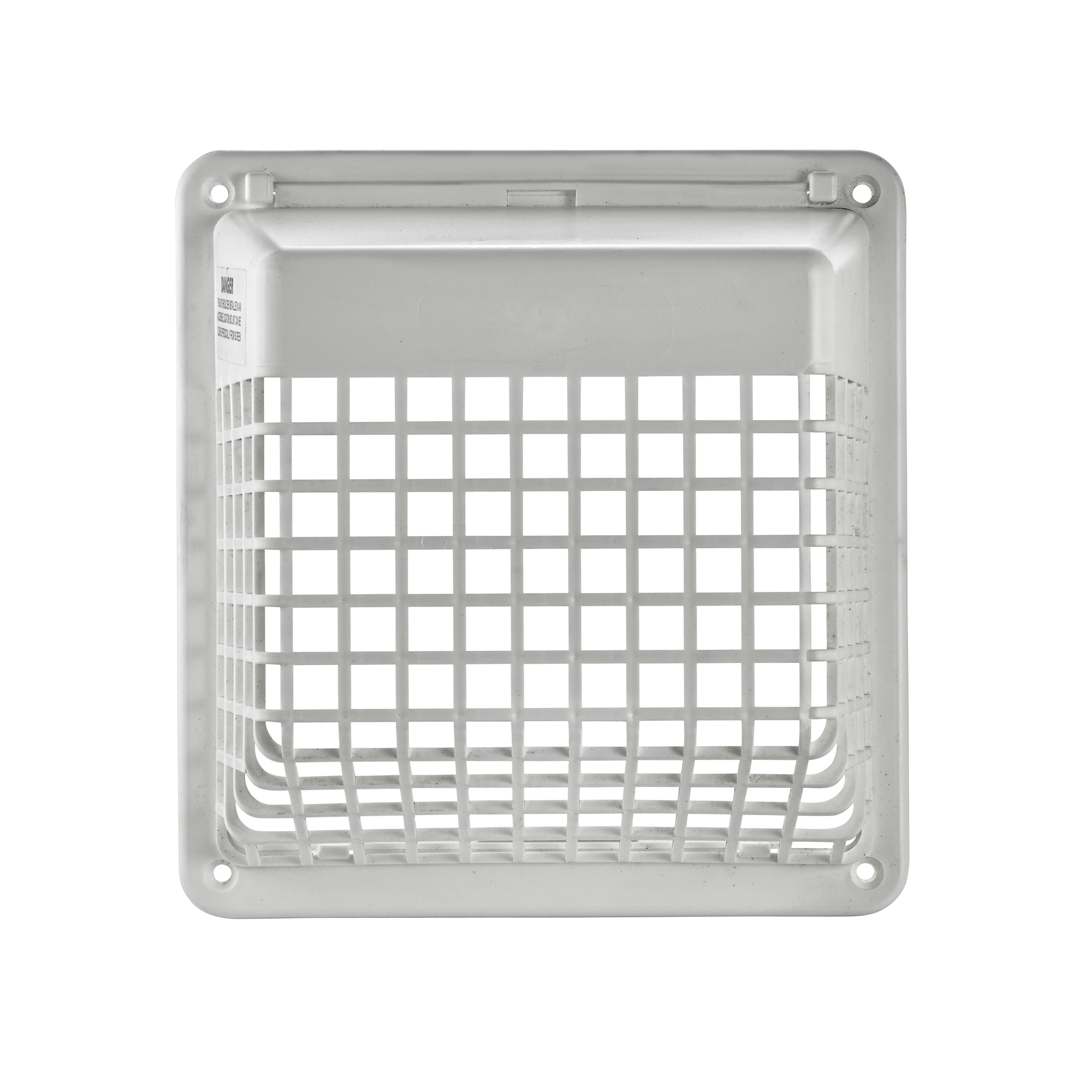 White Plastic Universal Hinged Vent Guard - Item #1491WG