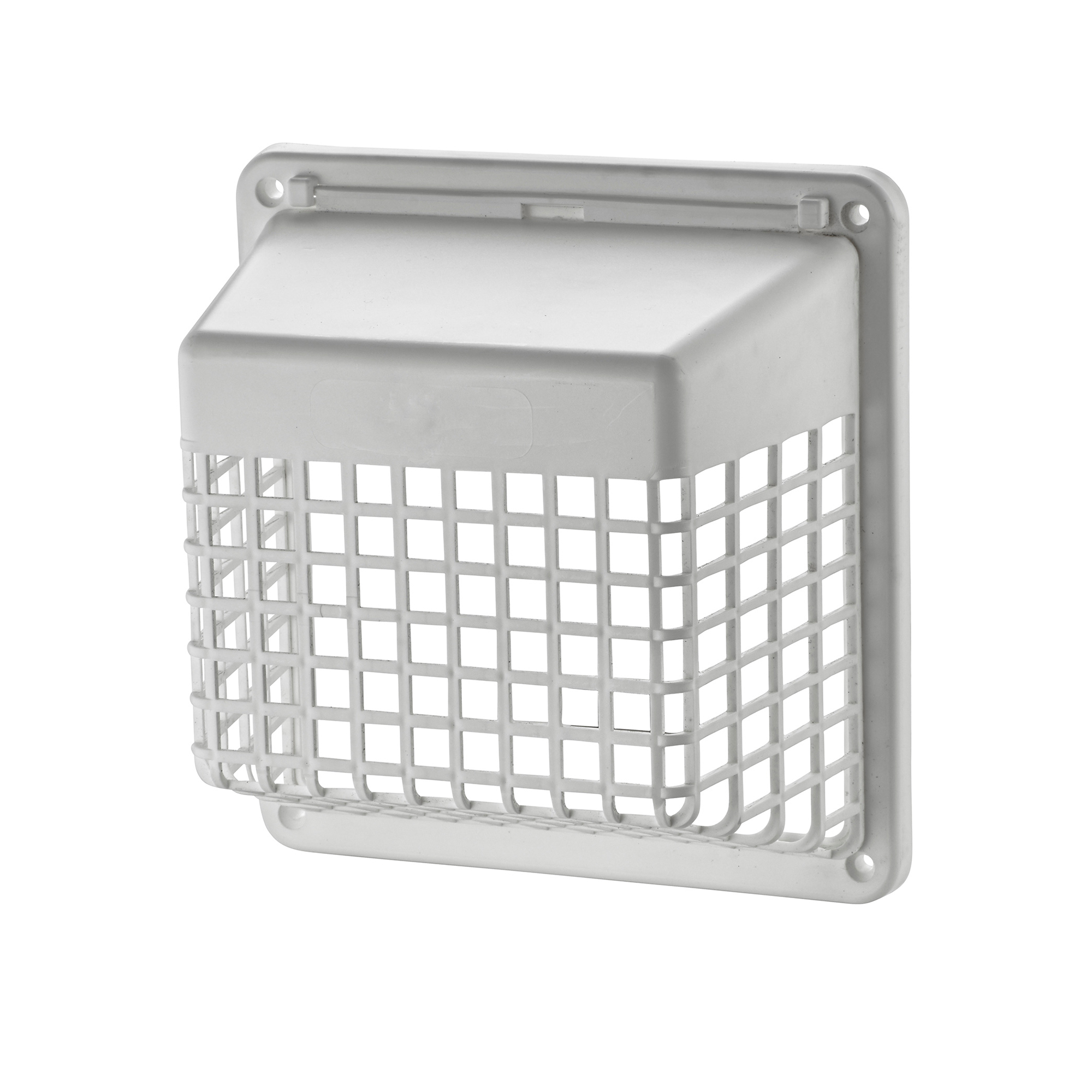 White Plastic Universal Hinged Vent Guard - Item #1491WG
