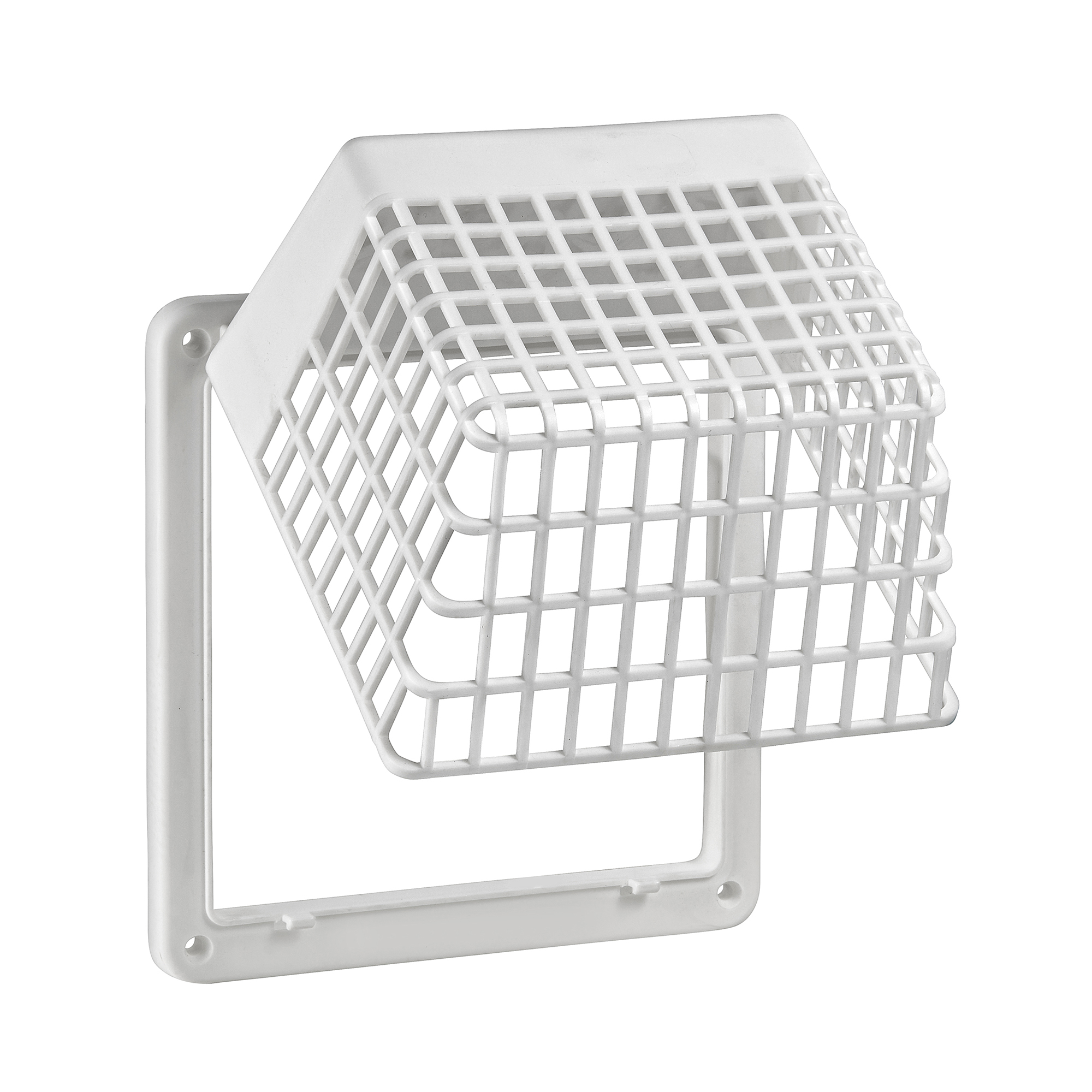 White Plastic Universal Hinged Vent Guard - Item #1491WG