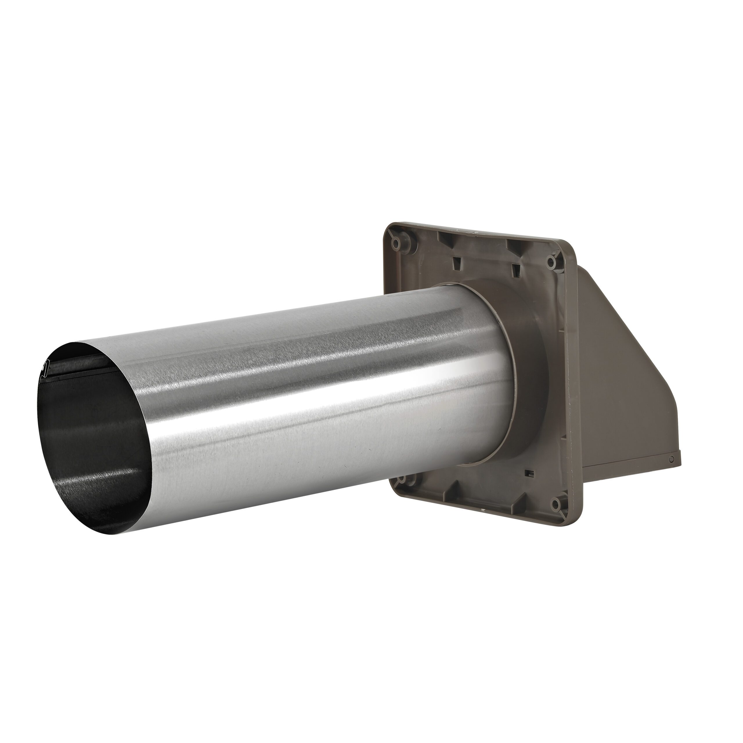 3 inch Brown Plastic Exhaust Wall Hood Vent - 11 inch Pipe - Item #222B