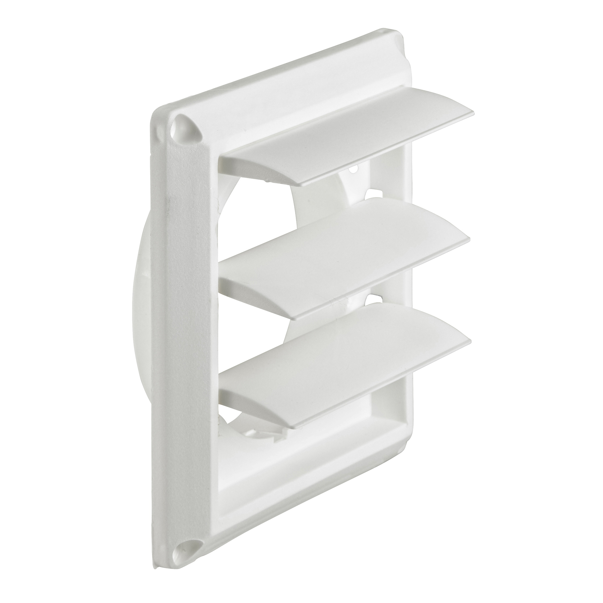 3" White Plastic Louvered Vent - Item #1475W