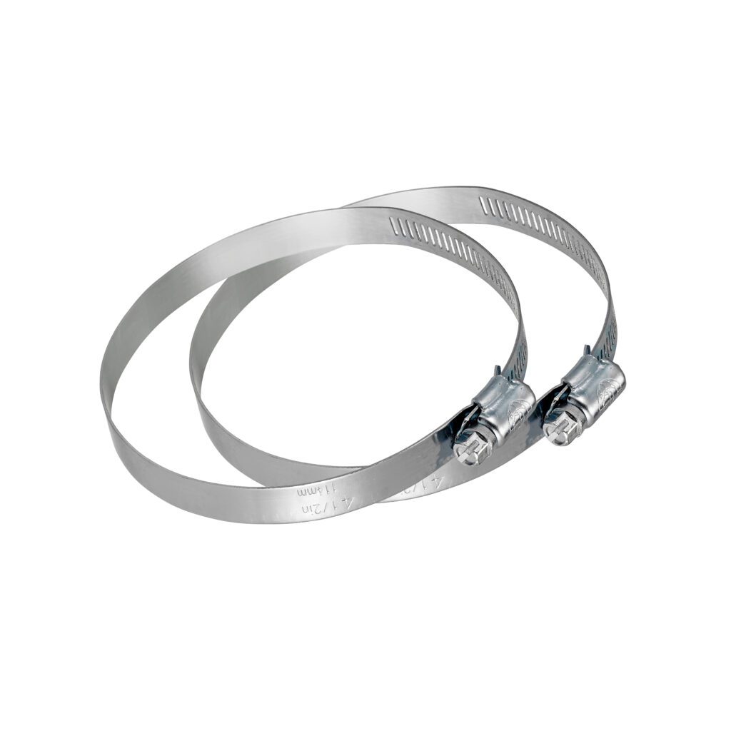 4 inch Galvanized Steel Worm Gear Clamps (Retail) - Item #2841