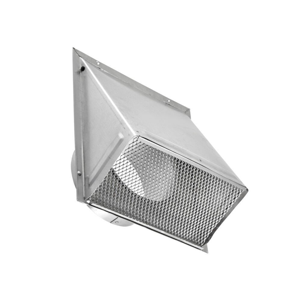 8 inch (22 Gauge) Aluminum Exhaust Wall Hood Vent - Screen - Item #3480S