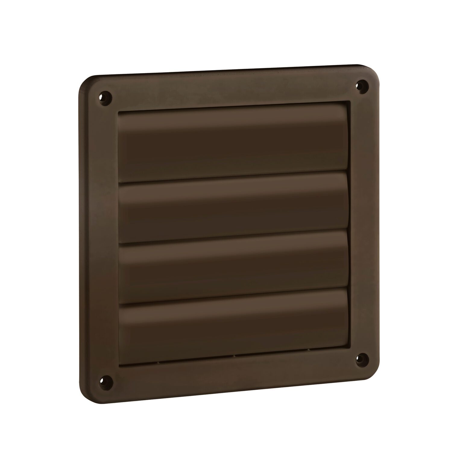6 inch Brown Plastic Exhaust Wall Louvered Vent - Item #361B
