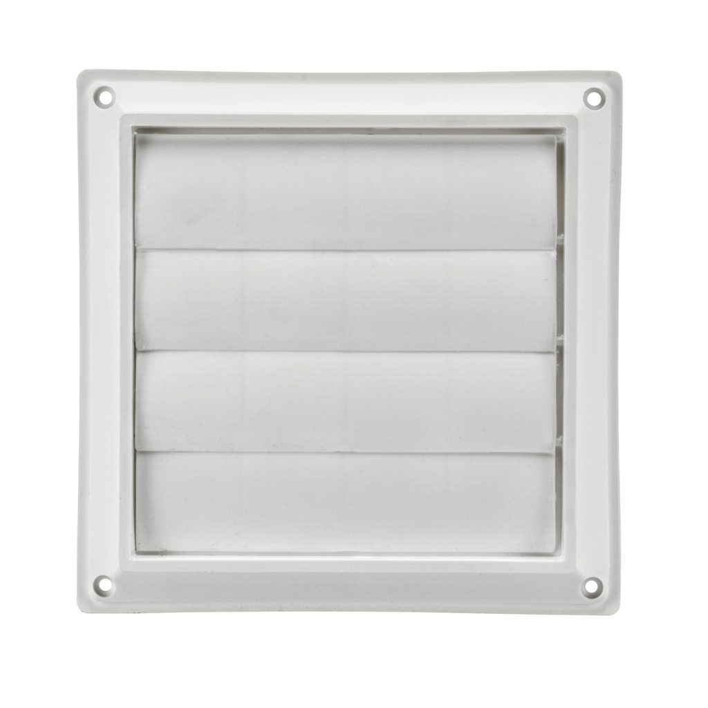 6" White Plastic Louvered Vent - Item #361W