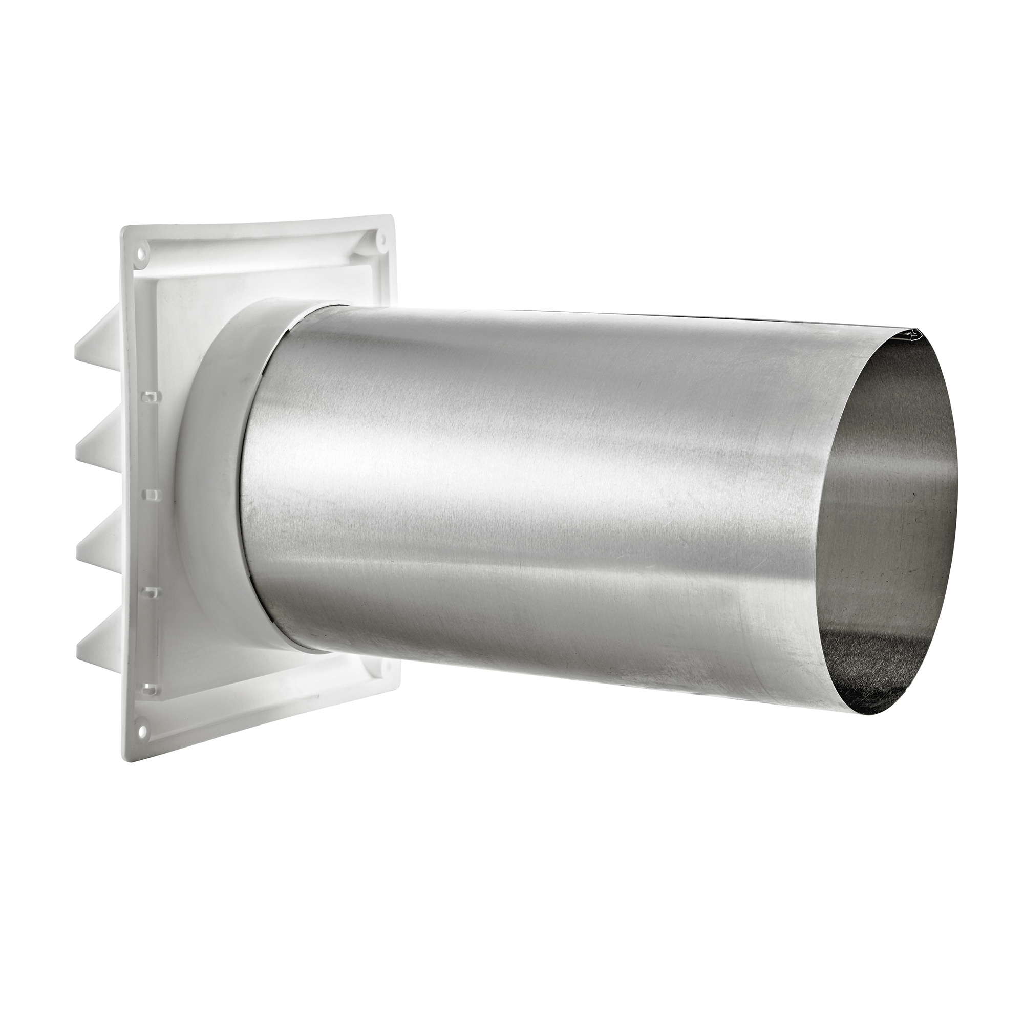 6" White Plastic Air Intake Louver Vent - Item #606WTP