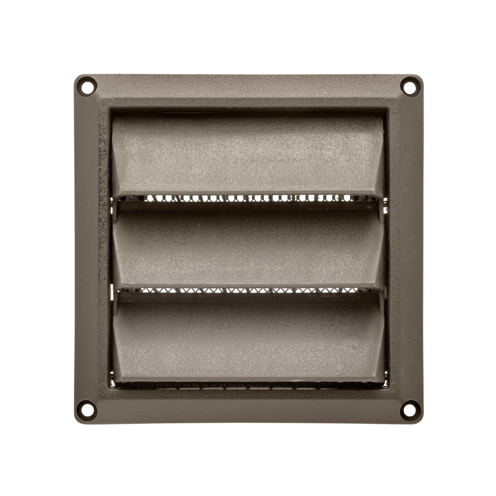 4" Brown Plastic Air Intake Louver Vent - Item #604B