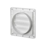 Intake Vent - 6 inch White Plastic Fresh Air Intake Vent #606W