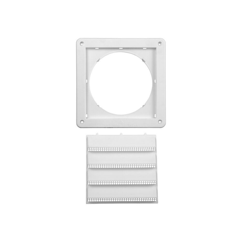 Intake Vent - 6 inch White Plastic Fresh Air Intake Vent #606W