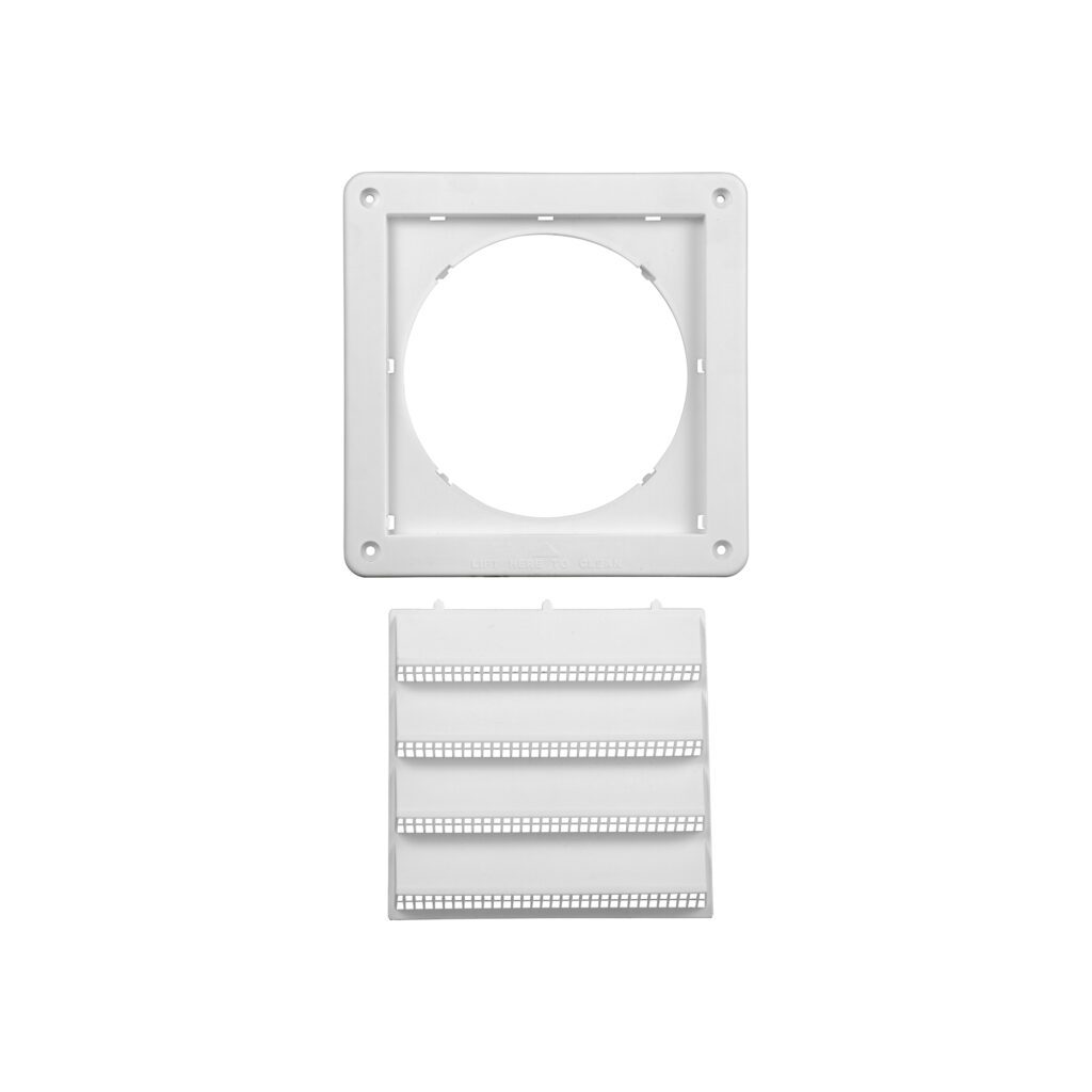 Intake Vent - 6 inch White Plastic Fresh Air Intake Vent #606W