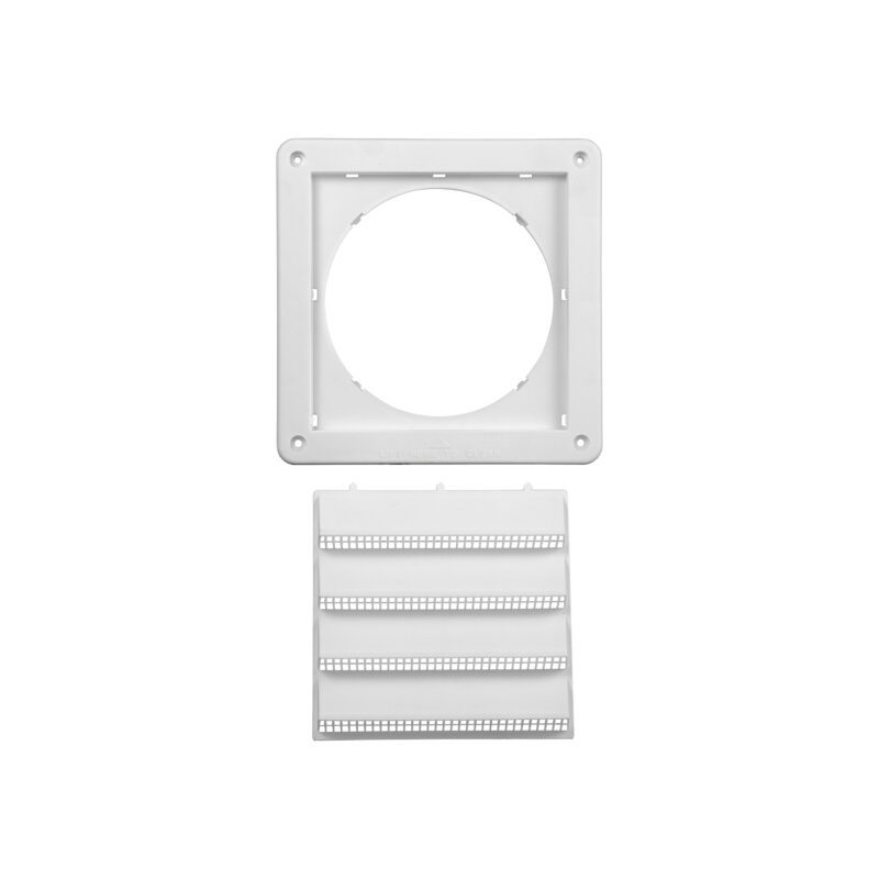 Intake Vent - 6 inch White Plastic Fresh Air Intake Vent #606W