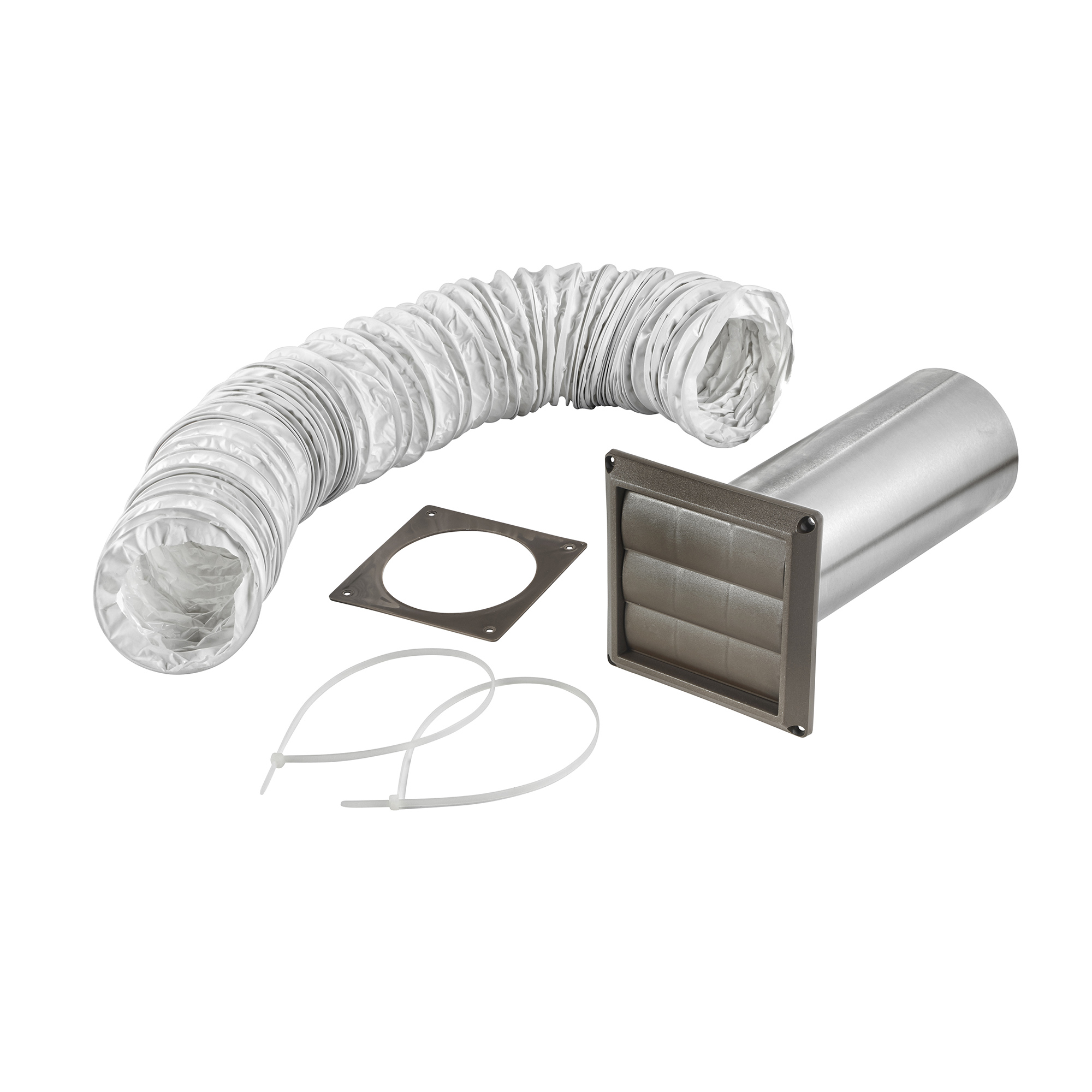 4" x 5' Vinyl Duct Louvered Vent Kit - Item #264B