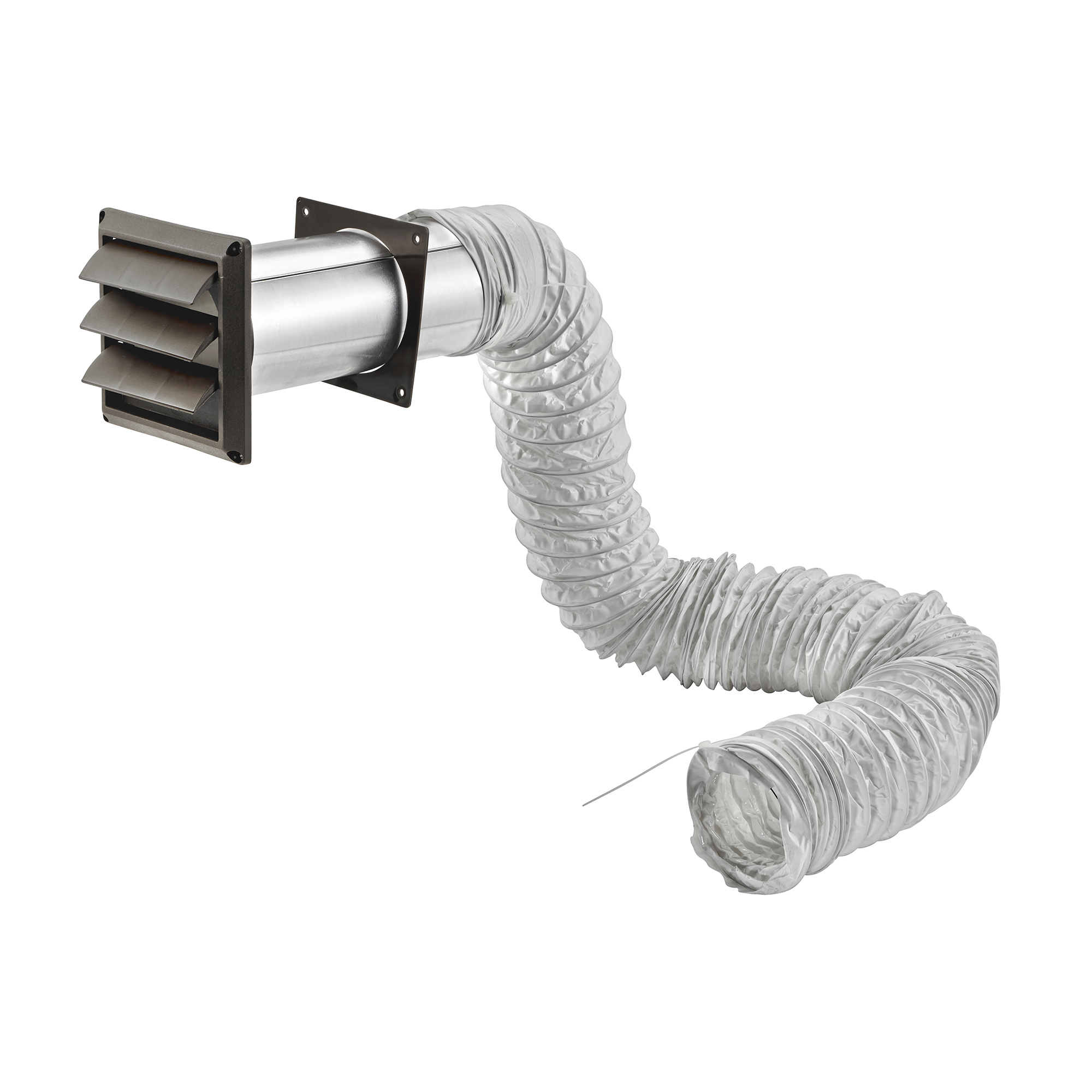 4" x 5' Vinyl Duct Louvered Vent Kit - Item #264B