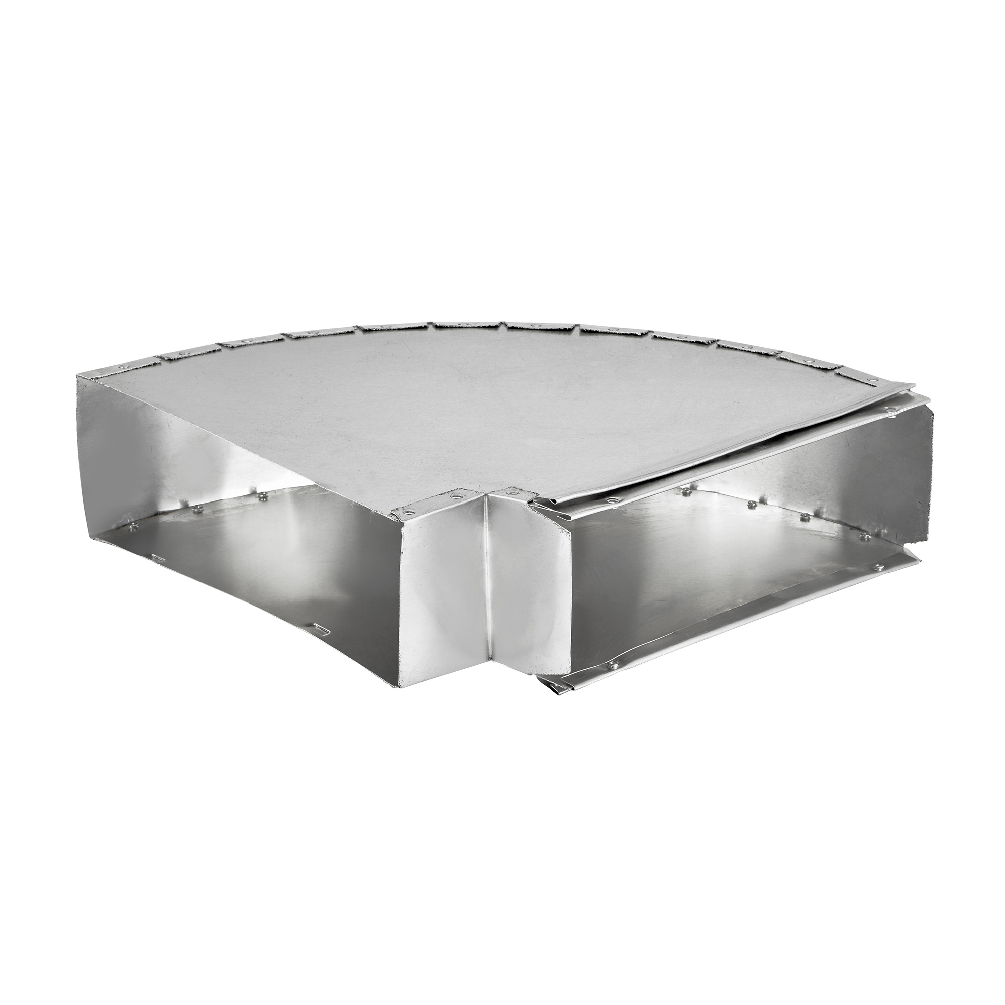 3 1/4" x 10" Galvanized Flat Elbow - Item #1050