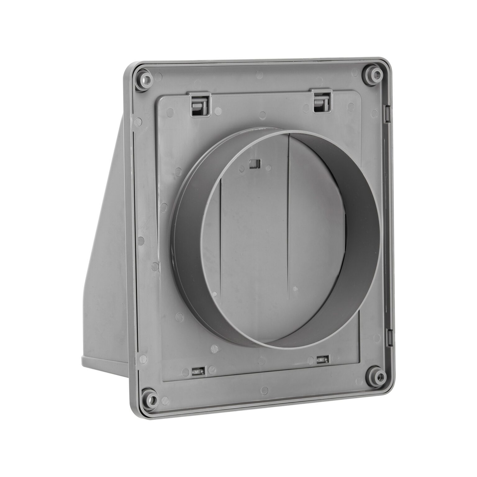 6 inch Gray Plastic Wall Exhaust or Air Intake Vent - Hinged Screen ...