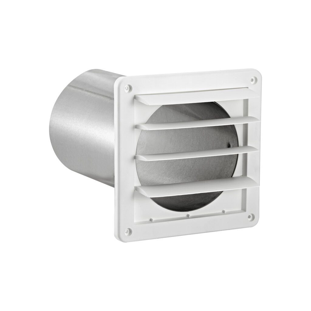 Bath Fan Vent - 6 inch Wall Exhaust Louvered Vent #361WTP