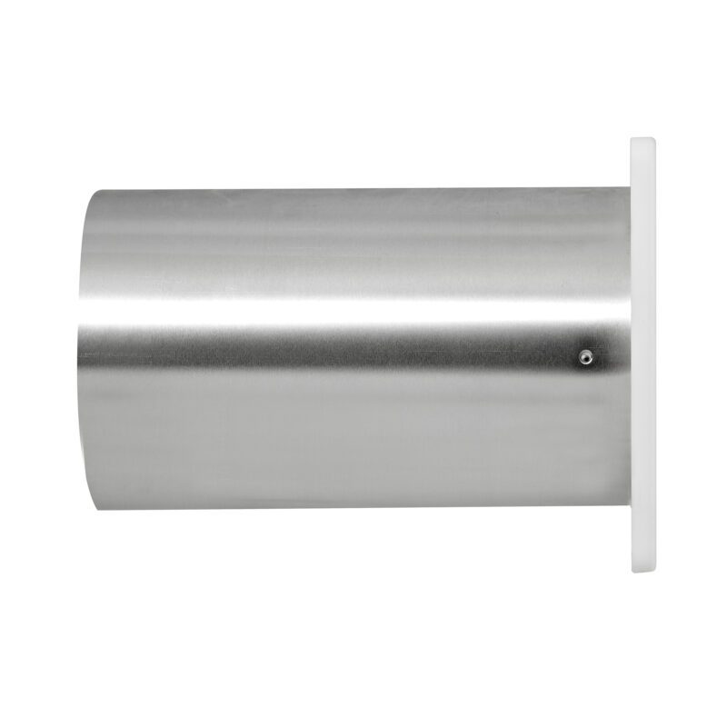 6 inch White Plastic Exhaust Wall Louvered Vent - 11 inch Pipe - Item ...