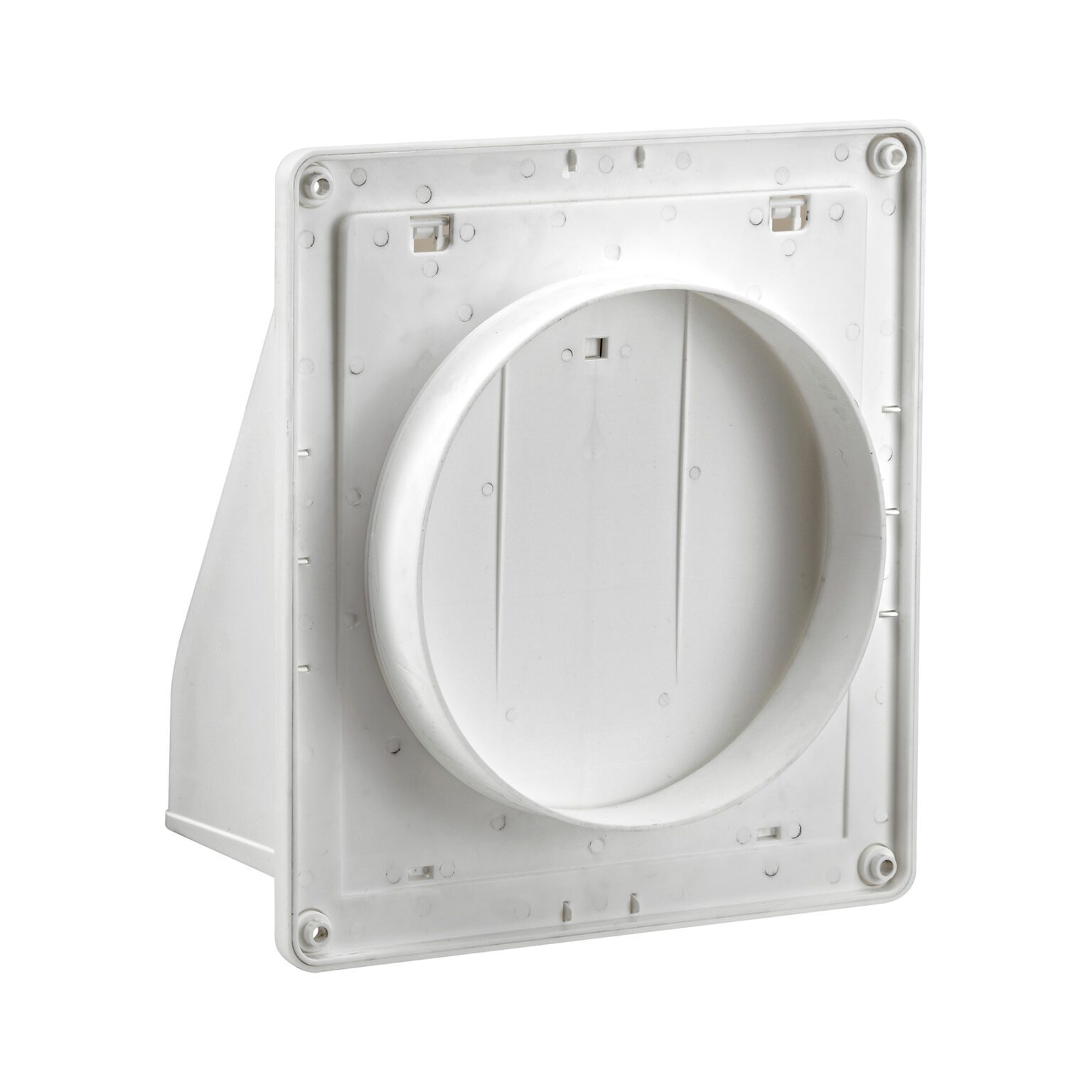 8 inch White Plastic Wall Exhaust or Air Intake Vent - Hinged Screen ...