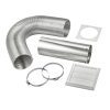 4" x 8' Flexible Semi-Rigid Aluminum Duct Louvered Vent Kit - Item ...