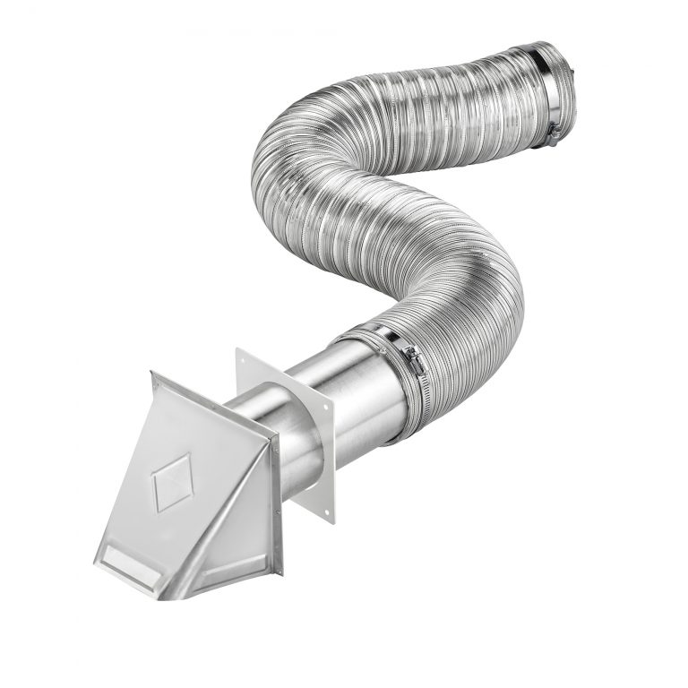 4" x 8' Flexible Semi-Rigid Aluminum Duct Preferred Hood Vent Kit ...