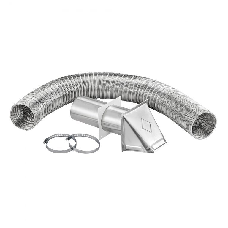 4" x 8' Flexible Semi-Rigid Aluminum Duct Preferred Hood Vent Kit ...