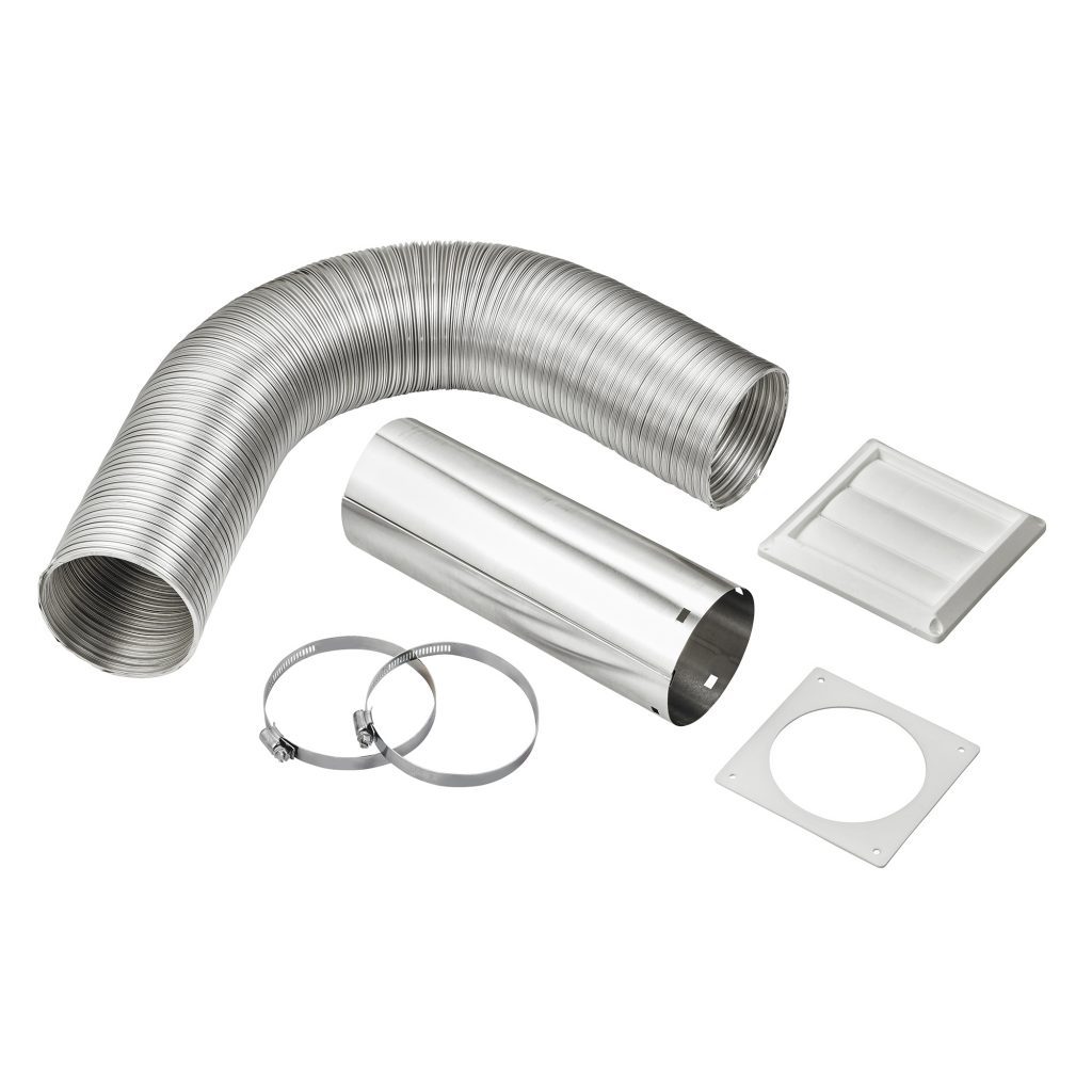4" x 8' UL 2158A Semi-Rigid Transition Duct Louvered Vent Kit - Item ...