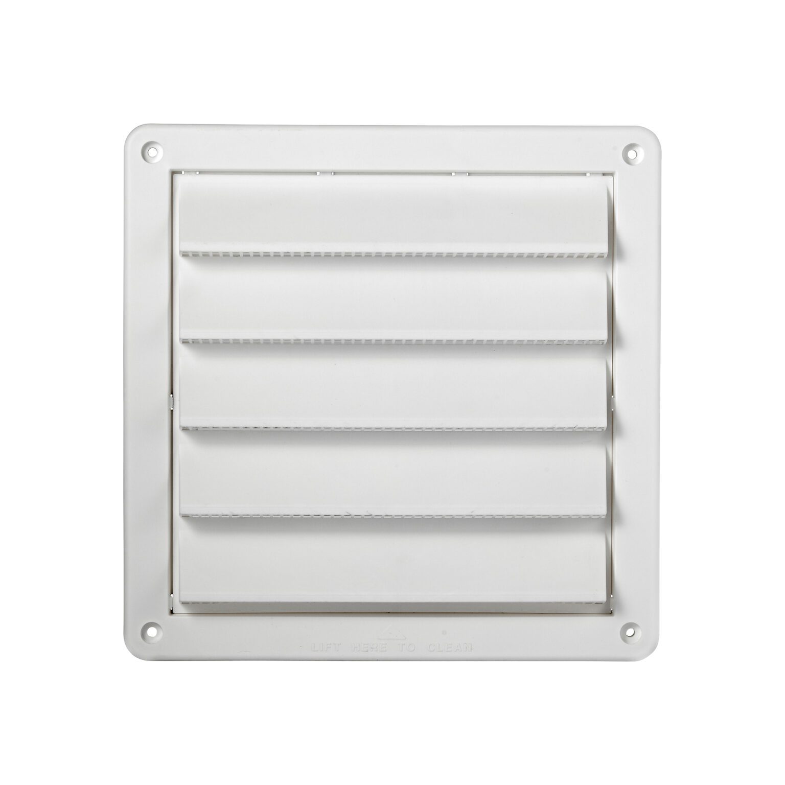 Intake Vent - 8 inch White Plastic Fresh Air Intake Vent #608W