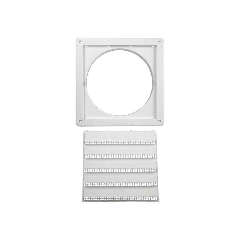 Intake Vent - 8 inch White Plastic Fresh Air Intake Vent #608W