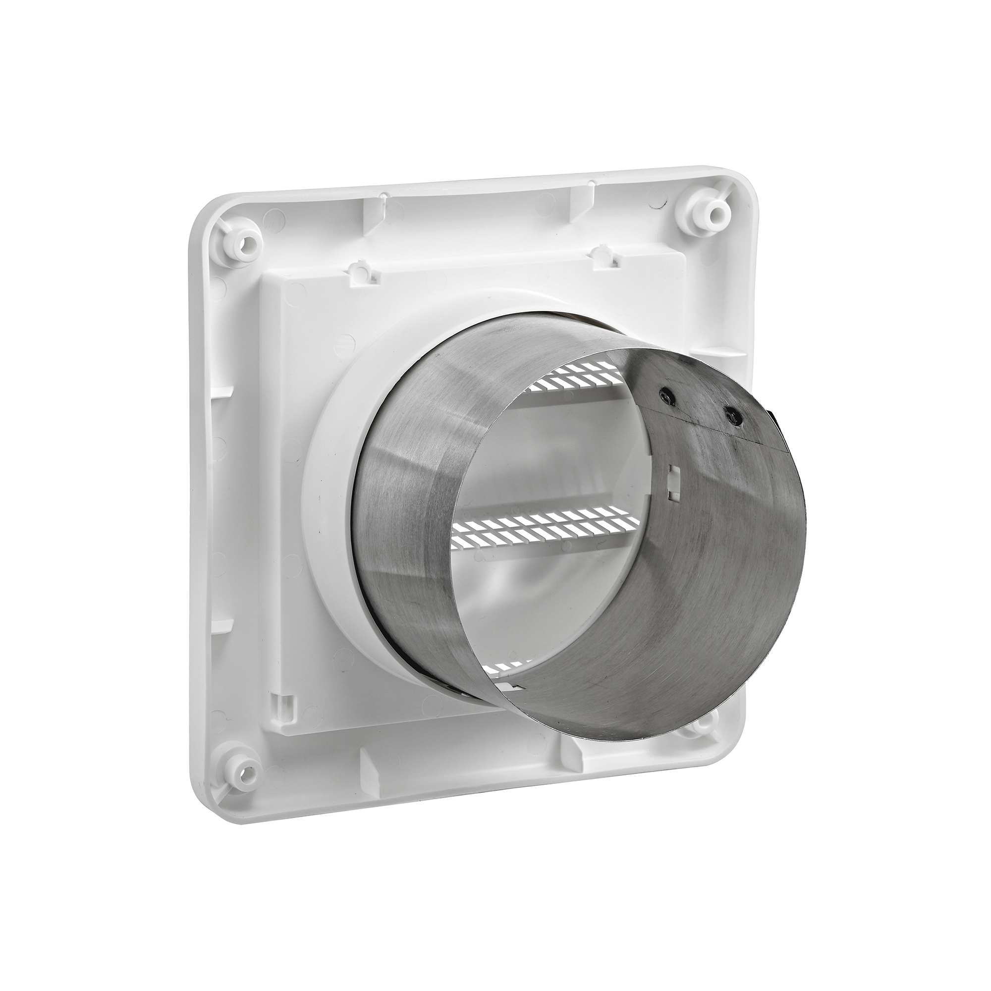 Intake Vent - 4 inch White Plastic Fresh Air Vent #674W