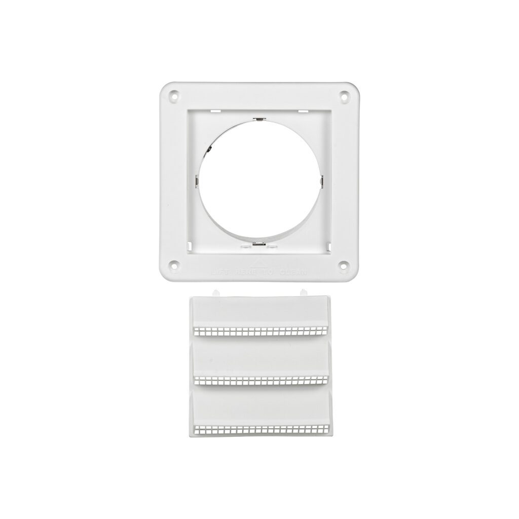 Intake Vent - 4 inch White Plastic Fresh Air Vent #674W