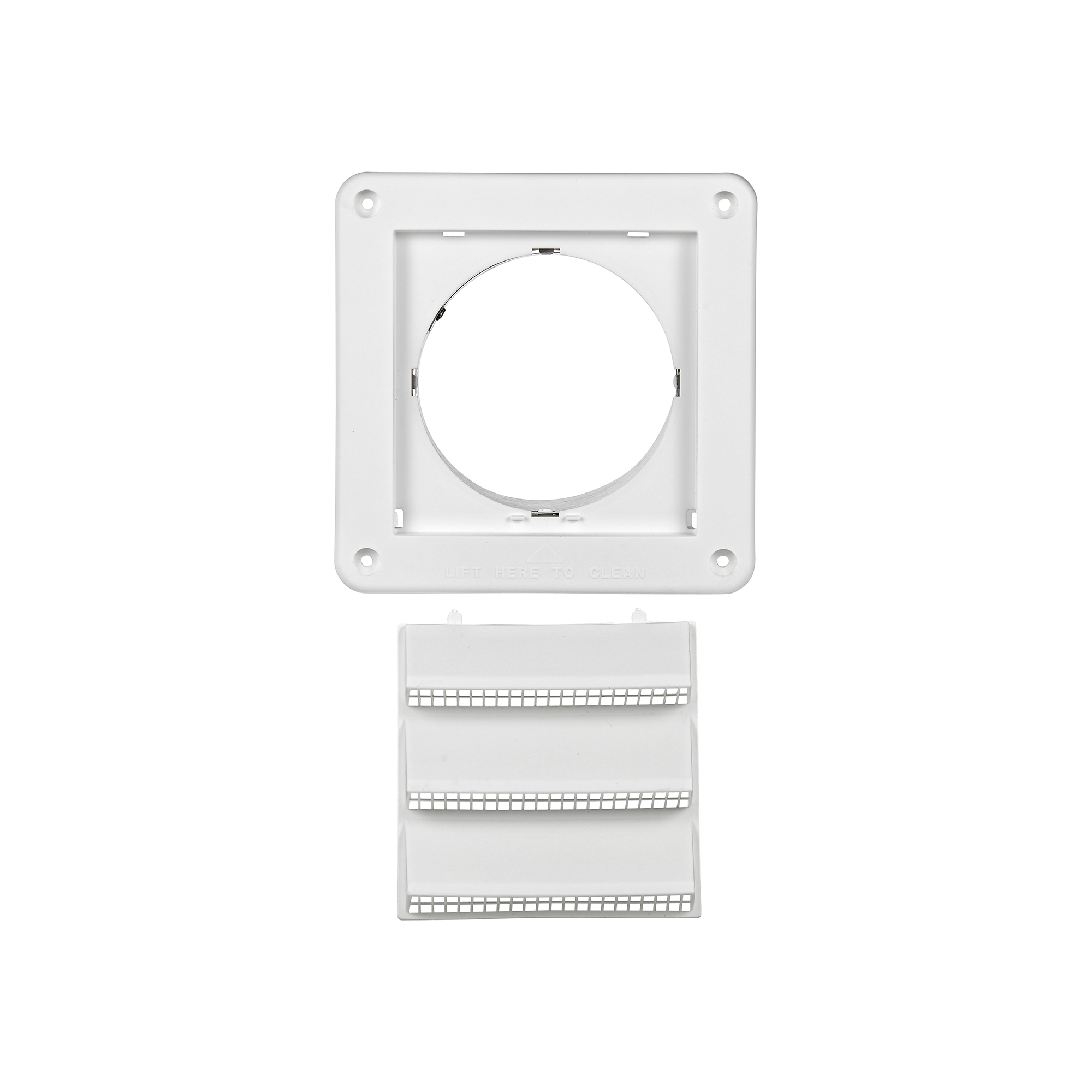 Intake Vent - 3 inch White Plastic Fresh Air Vent #673W