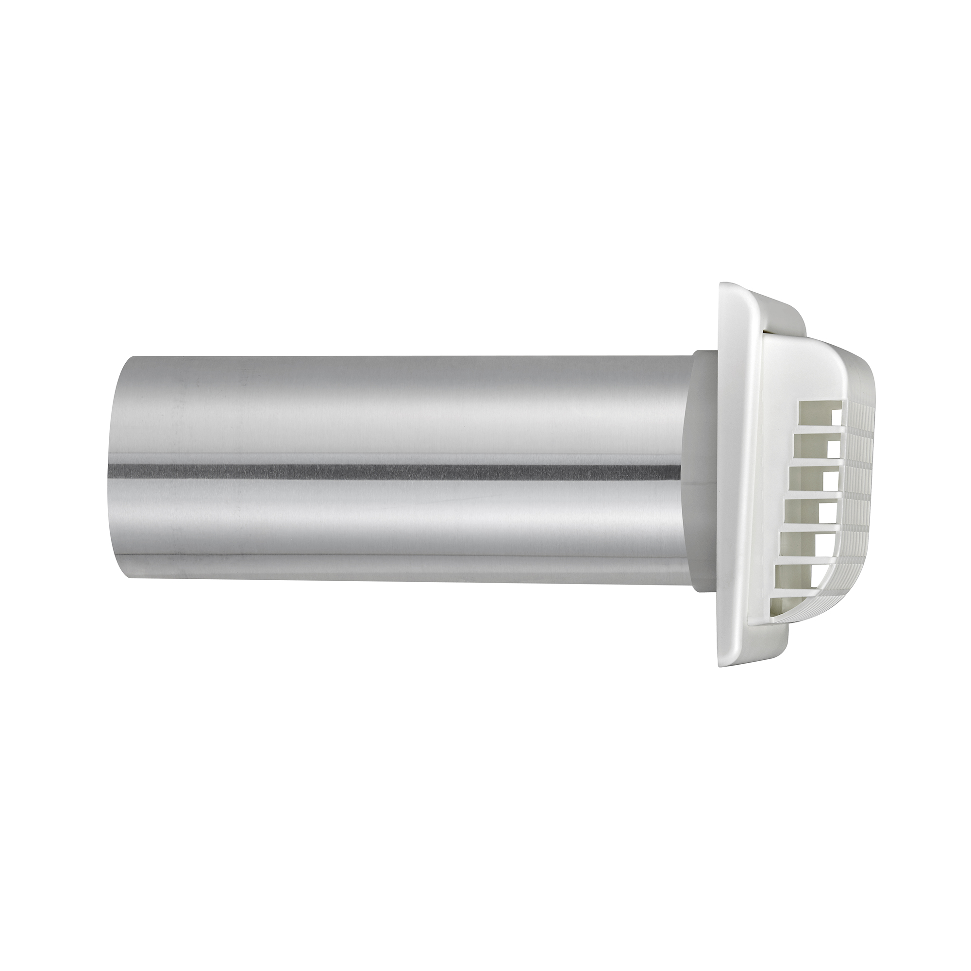 4" White Plastic Louvered Vent with Tail Piece & Bird/Rodent Guard ...