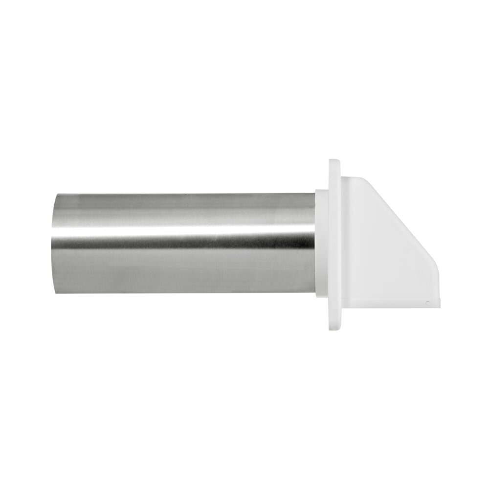 4 inch White Plastic Exhaust Wall Hood Vent (Unassembled) - Item #224WKD