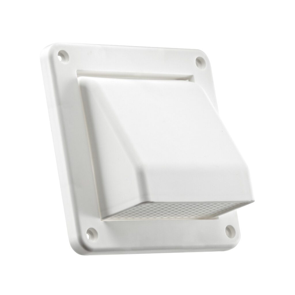 4 inch White Plastic Fresh Air Intake Vent - Removable Screen - Item ...
