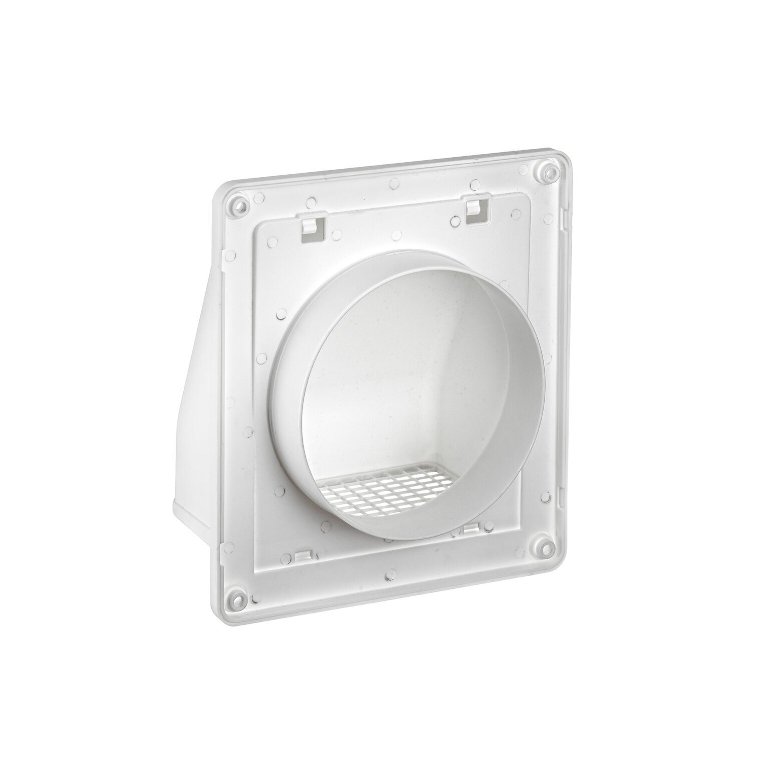 6 inch White Plastic Fresh Air Intake Vent - Hinged Screen - (No Damper ...