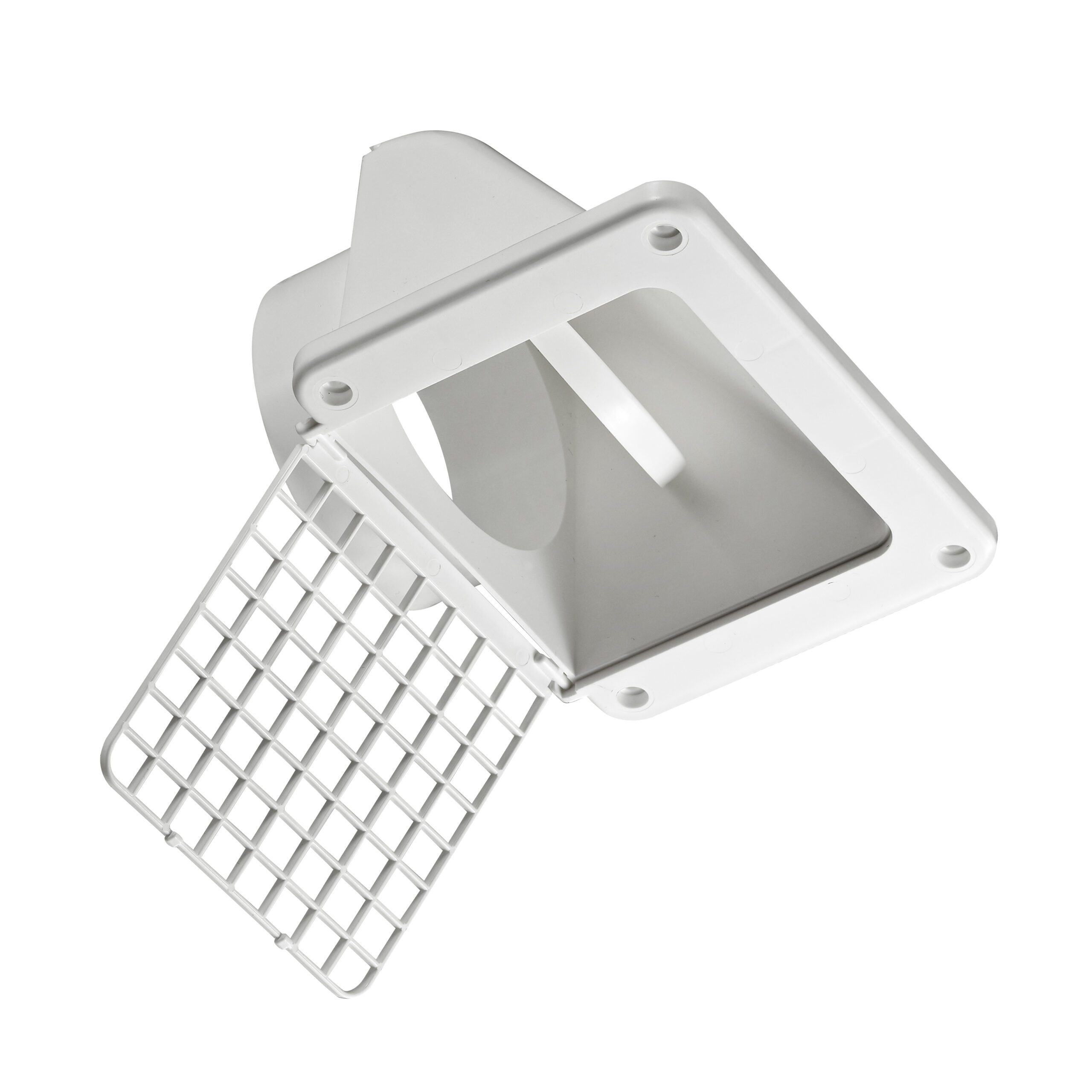 4 inch White Plastic Recessed Soffit Exhaust Vent (Retail) - Item #144W-R