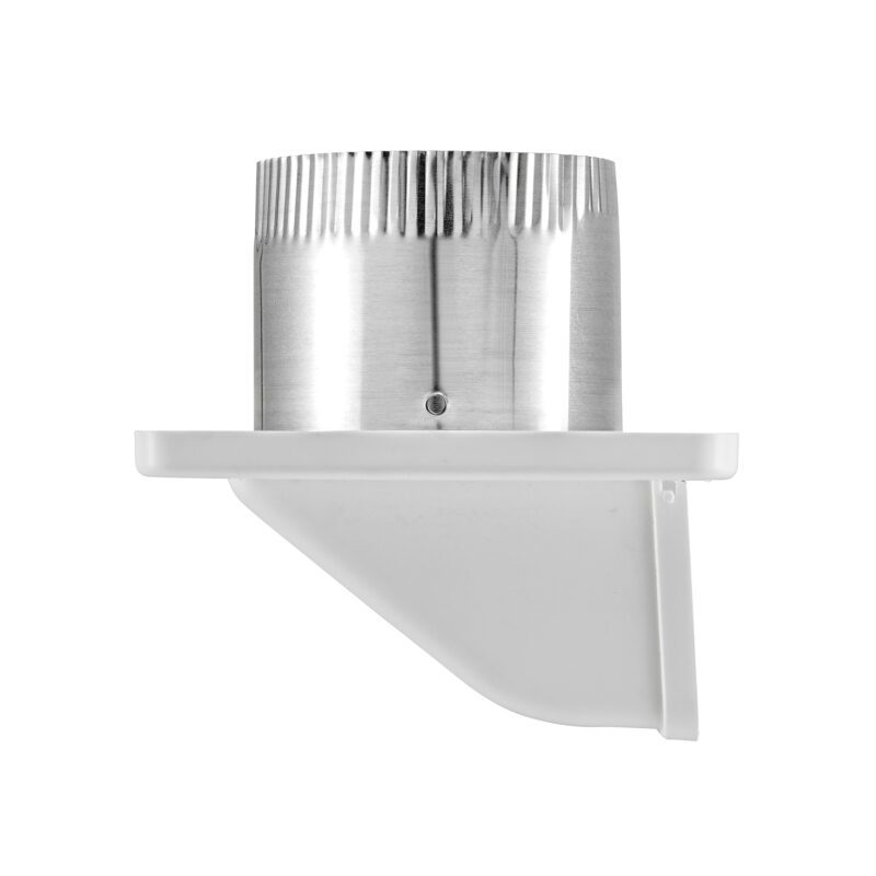 Dryer Vent - 4 inch Plastic Soffit Exhaust Vent - Damper #143W