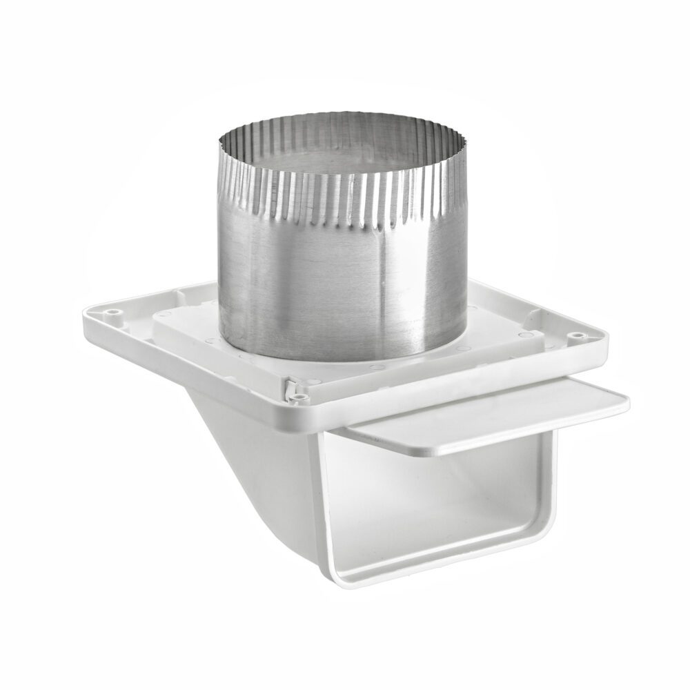 Dryer Vent - 4 inch Plastic Soffit Exhaust Vent - Damper #143W