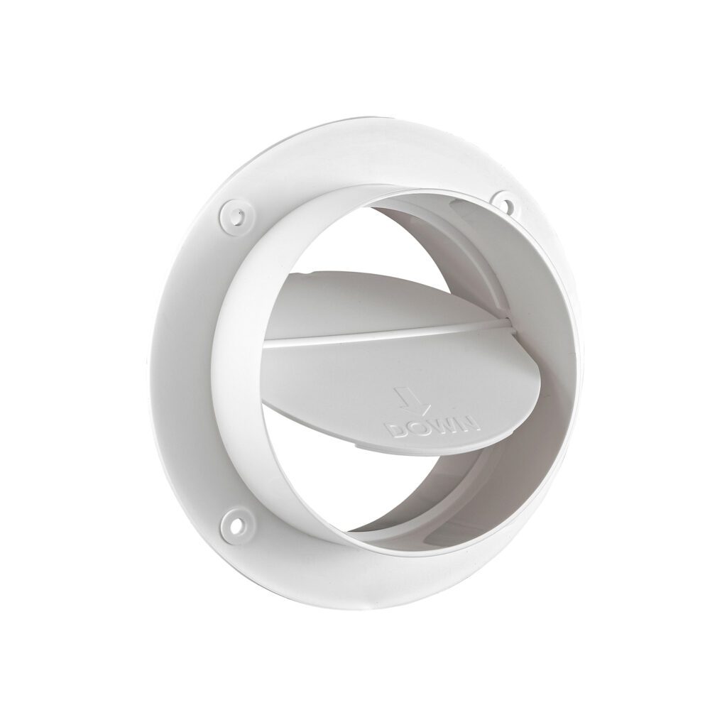 4 inch White Plastic In-Line Draft Blocker - Item #1775L