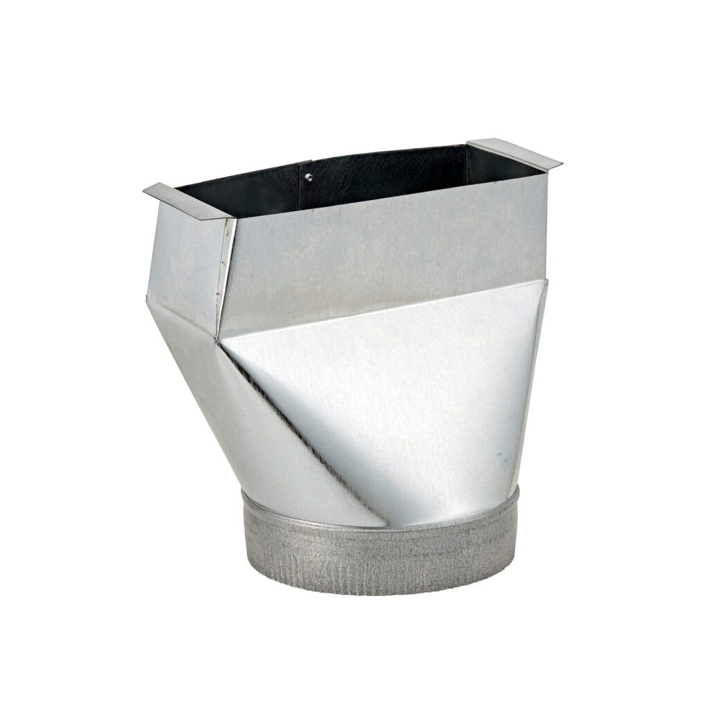 Galvanized Steel Offset Register Boot 3 1/4 inch x 10 inch to 6 inch ...