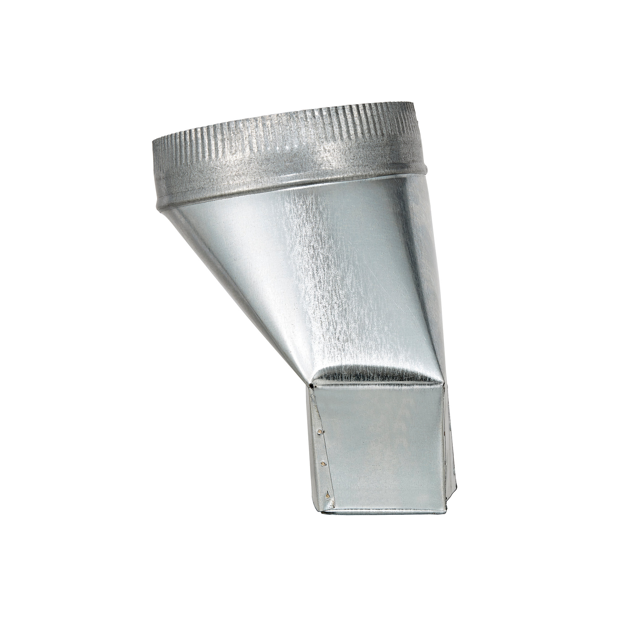 Galvanized Steel Duct Stack Boot 3 1/4 inch x 10 inch to 7 inch Round ...
