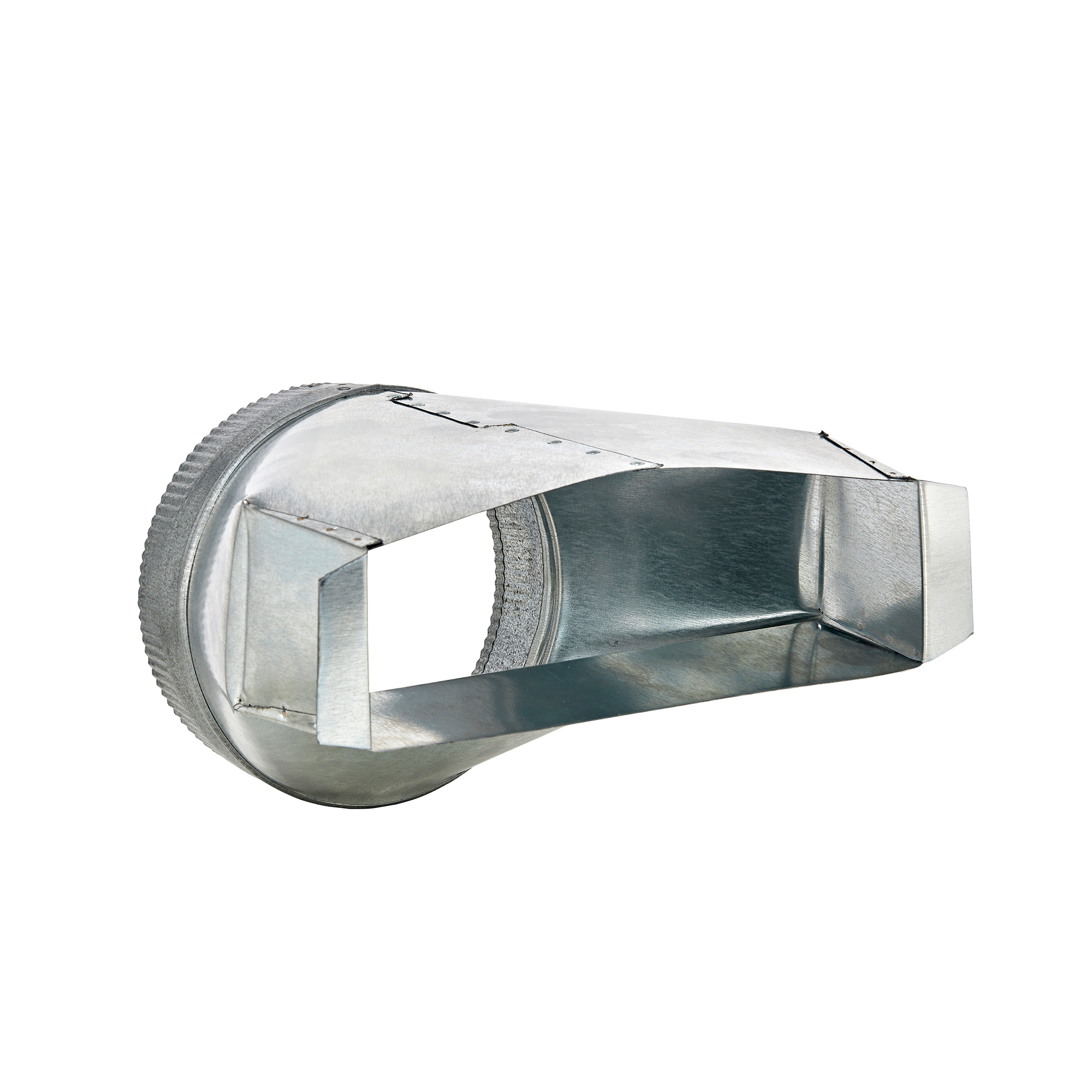 Galvanized Steel Duct Stack Boot 3 1/4 inch x 10 inch to 7 inch Round ...