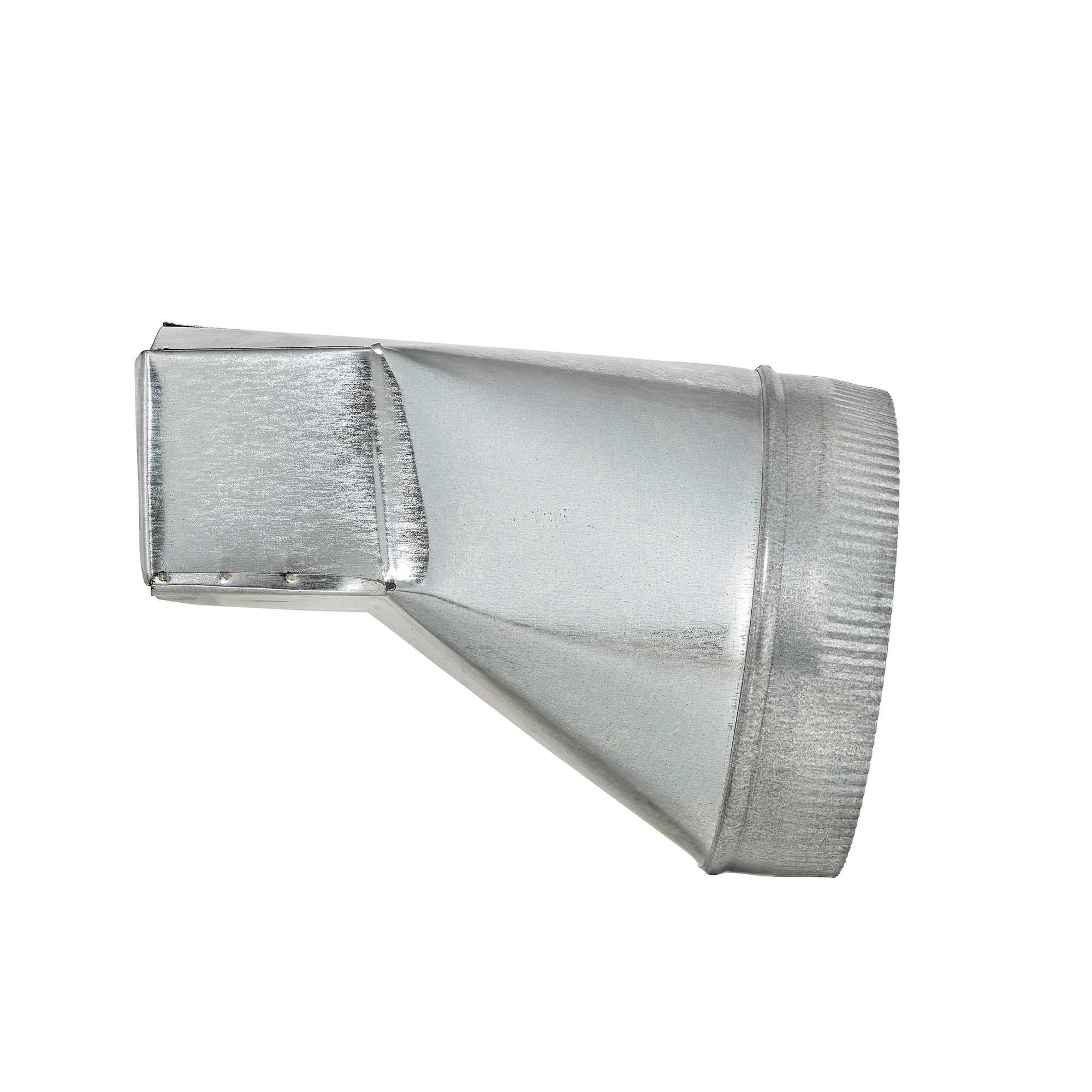 Galvanized Steel Duct Stack Boot 3 1/4 inch x 10 inch to 7 inch Round ...